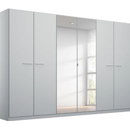 Drehtürenschrank Rauch "Kleiderschrank Schrank Garderobe TOPSELLER OTELI inkl. Inneneinteilung", grau (seidengrau), B:271cm H:229cm T:54cm, Holzwerkstoff, Schränke, mit zusätzlichen Einlegeböden, optional mit Spiegel MADE IN GERMANY