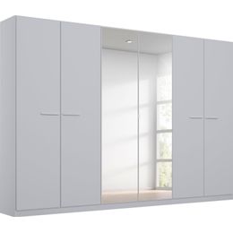 Drehtürenschrank Rauch "Kleiderschrank Schrank Garderobe TOPSELLER OTELI inkl. Inneneinteilung", grau (seidengrau), B:271cm H:210cm T:54cm, Holzwerkstoff, Schränke, mit zusätzlichen Einlegeböden, optional mit Spiegel MADE IN GERMANY