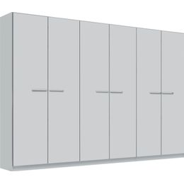 Drehtürenschrank Rauch "Kleiderschrank Schrank Garderobe TOPSELLER OTELI inkl. Inneneinteilung", grau (seidengrau), B:271cm H:210cm T:54cm, Holzwerkstoff, Schränke, mit zusätzlichen Einlegeböden, optional mit Spiegel MADE IN GERMANY