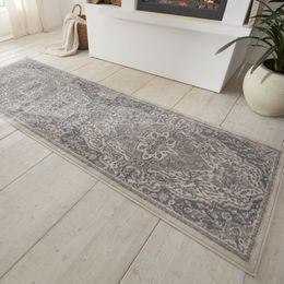 Teppich Hanse Home "Orken", beige (creme,grau), B:80cm H:8mm L:200cm, Polypropylen (PP), Teppiche, Kurzflor, Läufer, Orient, Vintage, Wohnzimmer, Schlafzimmer, Esszimmer