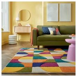 Teppich FLAIR RUGS "ChaCha", bunt, B:120cm H:8mm L:170cm, Kunstfaser, Teppiche, Teppich, Abstrakter Teppich
