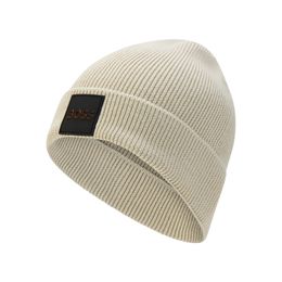 Strickmütze BOSS Orange "Foxxy Hat", Herren, light beige 271, Strick, Wollmischung, unifarben, Mützen, mit Label-Aufnäher