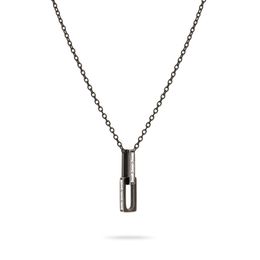 Kette mit Anhänger Liebeskind Berlin "Schmuck Geschenk Edelstahl Halskette Festive Mini Link", schwarz-weiß (schwarz, kristallweiß), Halsketten, Damen, Edelstahl, L: 45 B: 1mm, mit Zirkonia (synth.), B:1mm