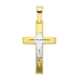 Adelia´s Kettenanhänger ADELIA´S "Damen Gold Schmuck 585 Gold Kreuz Anhänger", gold, Schmuckanhänger, Damen, Gold, Goldschmuck für Damen & Herren