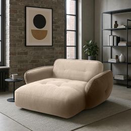 Chaiselongue BETYPE "Be Fluffy, moderner Love Seat, XXL Sofa, Lese-Sessel, Big-Sessel für 2", beige (cream), B:182cm H:87cm T:184cm, 100% Polyester, Sofas, Softes Sitzgefühl, moderne Kedernaht, hochwertiger Bezug