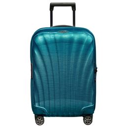 Hartschalen-Trolley Samsonite "C-LITE 55 EXP, verschiedene Farben", Gr. B/H/T: 40cm x 55cm x 20cm 36 l, blau (petrol blau), Polypropylen, unifarben, Basic, Koffer, Handgepäck-Koffer Volumenerweiterung TSA-Zahlenschloss USB-Schleuse