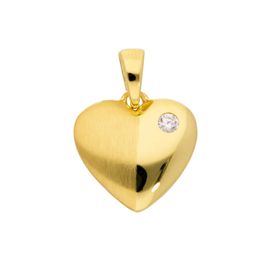 Adelia´s Kettenanhänger ADELIA´S "Damen Gold Schmuck 333 Gold Anhänger Herz mit Zirkonia", gold, Schmuckanhänger, Damen, Gold, Kettenanhänger, mit Zirkonia Goldschmuck für Damen