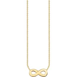 Kette mit Anhänger Thomas Sabo "Infinity-Anhänger" Gr. 45, gold (gelbgoldfarben), Halsketten, Damen, 45, Silber 925 (Sterlingsilber)