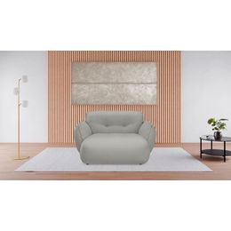 Chaiselongue BETYPE "Be Fluffy, moderner Love Seat, XXL Sofa, Lese-Sessel, Big-Sessel für 2", silber (silber grau), B:182cm H:87cm T:184cm, 100% Polyester, Sofas, Softes Sitzgefühl, moderne Kedernaht, hochwertiger Bezug