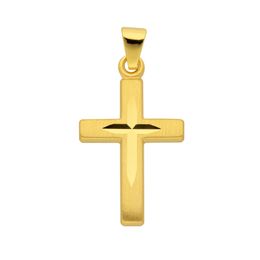 Adelia´s Kettenanhänger ADELIA´S "Damen Gold Schmuck 333 Gold Kreuz Anhänger", gold, Schmuckanhänger, Damen, Gold, Goldschmuck für Damen & Herren