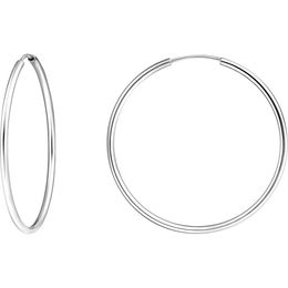 Paar Creolen Thomas Sabo "mittelgroß", silber (silberfarben), Ohrringe, Damen, 40mm, Silber 925 (Sterlingsilber)