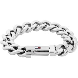 Armband Tommy Hilfiger "WILD", silber (edelstahlfarben), Armbänder, Herren, 19cm, Edelstahl, mit Emaille