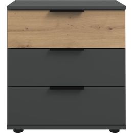 Nachtkonsole wimex "Gibraltar", grau (artisan, eiche, nachbildung, graphit), B:52cm H:56cm T:38cm, Holzwerkstoff, Sideboards, in 2 Höhen, wahlweise im 2er Set
