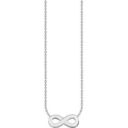 Kette mit Anhänger Thomas Sabo "Infinity-Anhänger" Gr. 45, silber (silberfarben), Halsketten, Damen, 45, Silber 925 (Sterlingsilber)