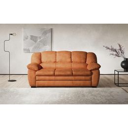 2,5-Sitzer COTTA "Casino", braun (brandy), B:191cm H:88cm T:92cm, Luxus-Microfaser (100% Polyester);NaturLEDER, echtes Rindsleder, Sofas, Polstergarnitur, auch als Set erh&auml;ltlich
