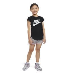 T-Shirt Nike Sportswear "NIKE FUTURA SHORT SLEEVE TEE - für Kinder", Mädchen, Gr. 5 (110), schwarz, Obermaterial: 60% Baumwolle, 40% Polyester, Rundhals, Shirts, für Kinder