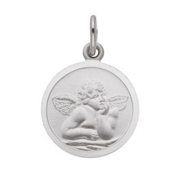 Adelia&acute;s Kettenanh&auml;nger ADELIA&acute;S "Damen Gold Schmuck 585 Wei&szlig;gold Anh&auml;nger Amor &Oslash; 12 mm", silber, Schmuckanh&auml;nger, Damen, Gold, Kettenanh&auml;nger, Wei&szlig;goldschmuck f&uuml;r Damen