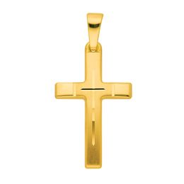 Adelia´s Kettenanhänger ADELIA´S "Damen Gold Schmuck 333 Gold Kreuz Anhänger", gold, Schmuckanhänger, Damen, Gold, Goldschmuck für Damen & Herren
