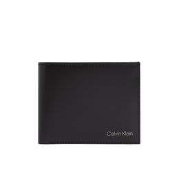 Geldbörse Calvin Klein "CK SMTH BLLFLD W/ CN", Herren, schwarz, Lederimitat, Polyester, unifarben, Kleinlederwaren, Geldbeutel, Unisex Portemonnaie mit Logo-Schriftzug
