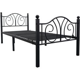 Metallbett OTTO HOME, B:93cm H:96cm L:209cmschwarz, schwarz, schwarz, Betten, "Amrum Landhausbett Bett Märchenbett Prinzessinbett", Träume wie im