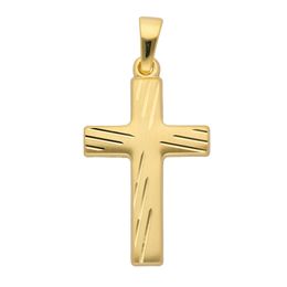 Adelia´s Kettenanhänger ADELIA´S "Damen Gold Schmuck 333 Gold Kreuz Anhänger", gold, Schmuckanhänger, Damen, Gold, Goldschmuck für Damen & Herren