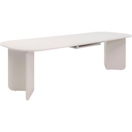 Esstisch Tom Tailor HOME "ROUNDED TABLE", wei&szlig; (light taupe, light taupe, light taupe), B:260cm H:76cm T:90cm, Tische, Esstisch, mit gerundeten Ecken. Fest 180 cm oder ausziehbar auf 260 cm