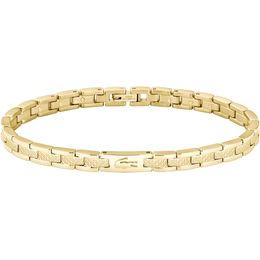Gliederarmband Lacoste "METROPOLE", gold (gelbgoldfarben), Armbänder, Damen, 19cm, Edelstahl