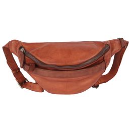 Bauchtasche Harbour 2nd "Alaric", Damen, Gr. B/H/T: 26cm x 14cm x 9cm, braun (cognac), Rindsleder, Taschen, gewaschendes Rindleder