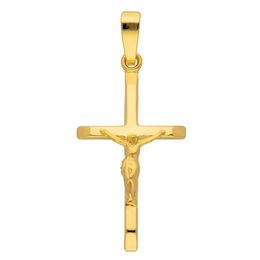 Adelia´s Kettenanhänger ADELIA´S "Damen Gold Schmuck 585 Gold Kreuz Anhänger Korpus", gold, Schmuckanhänger, Damen, Gold, Goldschmuck für Damen & Herren