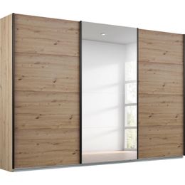 Schwebetürenschrank Rauch "Kleiderschrank Schrank Garderobe TOPSELLER OTELI inkl. Inneneinteilung", braun (eiche artisan), B:271cm H:229cm T:62cm, Holzwerkstoff, Schränke, mit 3 Innenschubladen sowie zusätzlichen Einlegeböden MADE IN GERMANY, Topseller