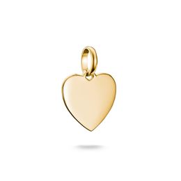 Charm Herz Thomas Sabo "Charm Herz - Connect", gold (gelbgoldfarben), Charms, Damen, Silber 925 (recycelt)