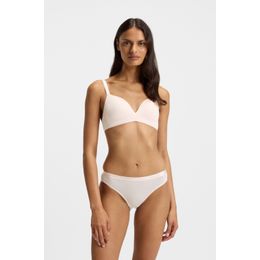 Triangel-BH BOSS "TRIANGLE PADDED CI", Damen, Gr. XL, N-Gr, rosa (light, pastel pink 680), Jersey, Obermaterial: 95% Viskose, 5% Elasthan, Basic, k&ouml;rpernah, BHs Triangel-BH, mit BOSS Schriftzug auf den Tr&auml;gern