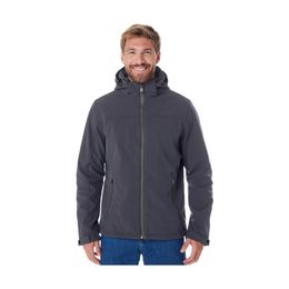 Softshelljacke Killtec "Herren Softshelljacke", Herren, Gr. 3XL, grau (anthrazit), Oberseite: 100% Polyester;Rückseite: 100% Polyester, Jacken Softshelljacke, Wasserabweisende Softshelljacke mit Fleece, abnehmbarer Kapuze