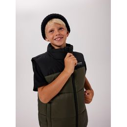 Steppweste name it "NKMMOLE VEST PB", Jungen, Gr. 134, deep depths, Obermaterial: 100% Nylon, unifarben, regular fit normal, hoch geschlossener Ausschnitt, Westen
