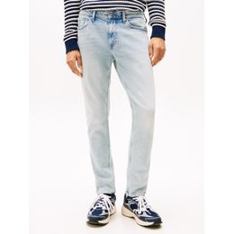 Slim-fit-Jeans Tommy Jeans "Austin Slim Tapered", Herren, Gr. 33, L&auml;nge 30, denim ultra light, Denim/Jeans, Obermaterial: 99% Baumwolle, 1% Elasthan, regular fit lang, Jeans Slim-fit-Jeans, zum Kn&ouml;chel hin schmaler werdende Jeans mit mittlerer Leibh&ouml;he