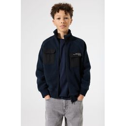 Sweatjacke Garcia, Jungen, Gr. 128/134, ticture, Sweatware, Obermaterial: 100% Polyester, Strukturmuster, unifarben, regular fit normal, ohne Ausschnitt, Rippbündchen, Sweatjacken, mit Struktur for BOYS