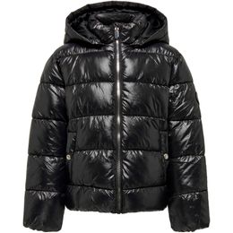 Steppjacke KIDS Only "KOGNEWEMMY SAVANNAH JACKET OTW NOOS", Jungen, Gr. 128, schwarz, Obermaterial: 100% Nylon, unifarben, regular fit, Jacken Steppjacke