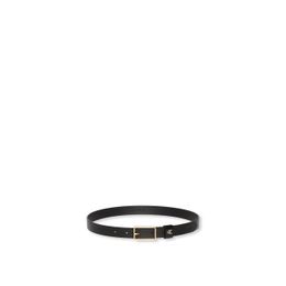 Ledergürtel Calvin Klein "SQUARE BUCKLE CK LOOP 25MM", Damen, Gr. 100, schwarz (schwarz, antique light gold), Rindsleder, unifarben, Gürtel, Größenverstellbar