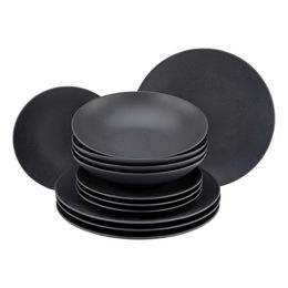 Creatable Tafelservice Soft Touch Black, Schwarz, Keramik, 12-teilig, Essen & Trinken, Geschirr, Geschirr-Sets, Tafelservice