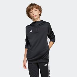 Kapuzensweatshirt adidas Performance "TIRO ES SW HD Y", M&auml;dchen, Gr. 164, schwarz-wei&szlig; (schwarz, wei&szlig;), Obermaterial: 100% Polyester, Sweatshirts