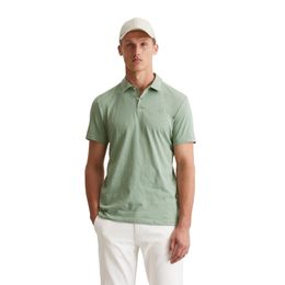 Marc O'Polo Poloshirt MARC O'POLO, Herren, Gr. L, gr&uuml;n (luscious moss), Jersey, Obermaterial: 100% Baumwolle, unifarben, Shirts, mit lebendiger, bewegter Oberfl&auml;che