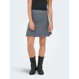 Strickrock Only "ONLAMA LIFE SKATER SKIRT CC KNT", Damen, Gr. XS (34), grau (medium grau melange), Strick, Obermaterial: 85% Polyester, 15% Baumwolle, unifarben, regular fit kurz, Röcke