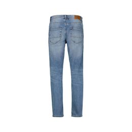 5-Pocket-Hose Lerros "Lerros CONLIN 5-Pocket Stretch-Denim, SLIM FIT CONLIN", Herren, Gr. 34, Länge 36, walker blau washed, 99% Baumwolle, 1% Elasthan, slim fit, Hosen