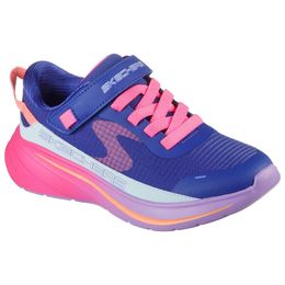 Sneaker Skechers "WAVE 92", Mädchen, Gr. 35, navy multi, Lederimitat, Textil, kontrastfarbene Details, Schuhe, Halbschuh mit Klettverschluss, Größenschablone zum Download