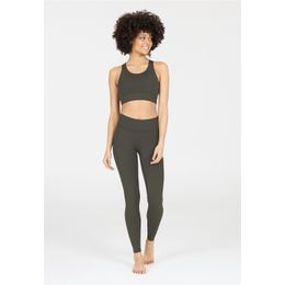 ENDURANCE ATHLECIA Trainingstights ATHLECIA "Luxe", Damen, Gr. 34, EURO-Gr&ouml;&szlig;en, olivgr&uuml;n, 80% Polyamid, 20% Elasthan, unifarben, Hosen, mit Kompressionswirkung