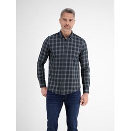 Karohemd Lerros, Herren, Gr. L, N-Gr, classic navy, Web, Obermaterial: 100% Baumwolle, kariert, normal hüftbedeckend, Rundhals, Hemden, langarm, mit Knopfleiste