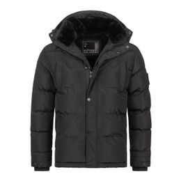 Winterjacke Alessandro Salvarini "ASEzkimo", Herren, Gr. XXL, schwarz, Obermaterial: 100% Polyester. Innenseite: 100% Polyester. Futter: 100% Polyester. Fellimitat: 100% Polyester, Jacken Winterjacke, mit warmen Teddyfell
