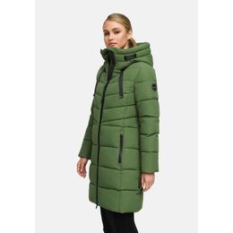 Winterjacke Marikoo "Natsukoo XVI", Damen, Gr. XXL, pine olive, Obermaterial: 100% Polyester, Jacken Winterjacke, Stepp Mantel mit großer Kapuze, Topseller