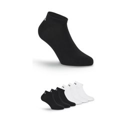 Socken Fila "UNISEX INVISIBLE PLAIN SOCKS", Herren, Gr. 35-38, schwarz-weiß (schwarz, weiß), Baumwolle, Elasthan, Polyester, unifarben, elastisch, Socken, mit eingestricktem Logo