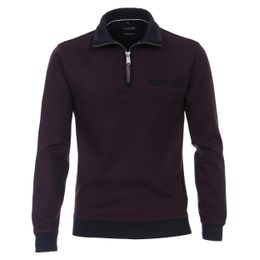 Sweatshirt Casamoda "Casamoda Sweatshirt uni", Herren, Gr. L, rot (bordeauxrot), 100% Baumwolle, Sweatshirts